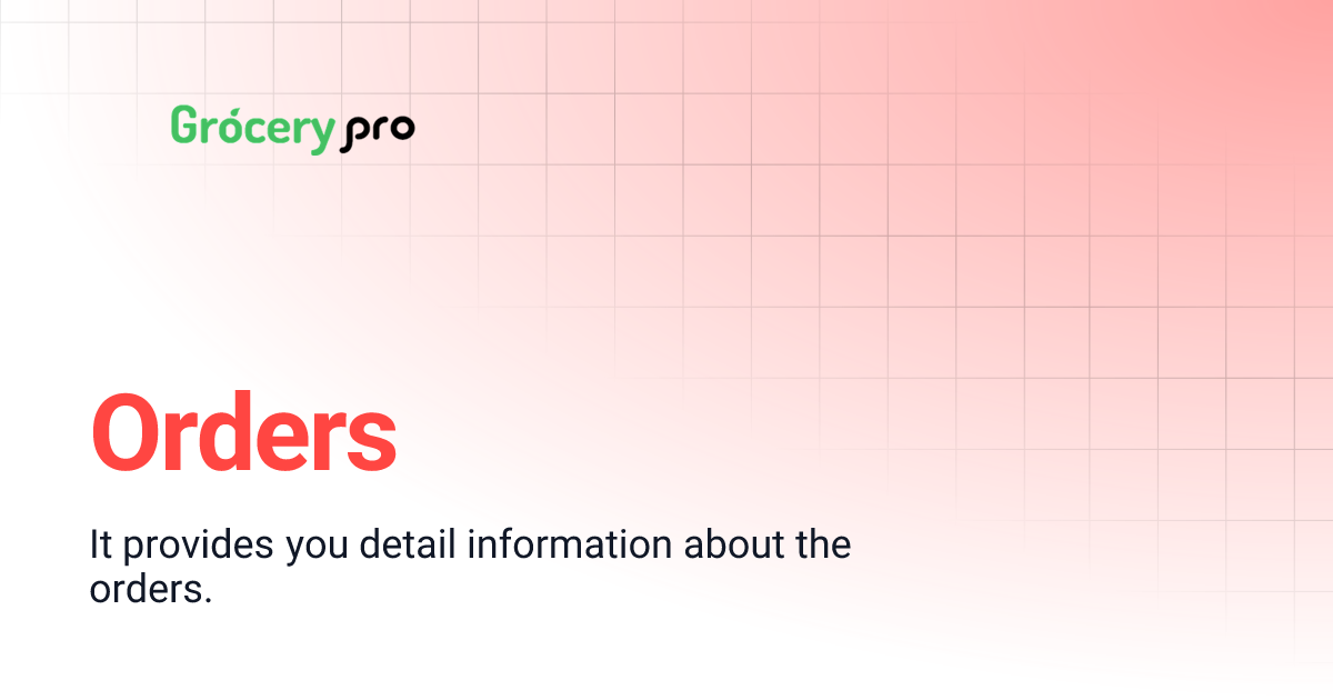 Orders | flutter-grocery-app-pro