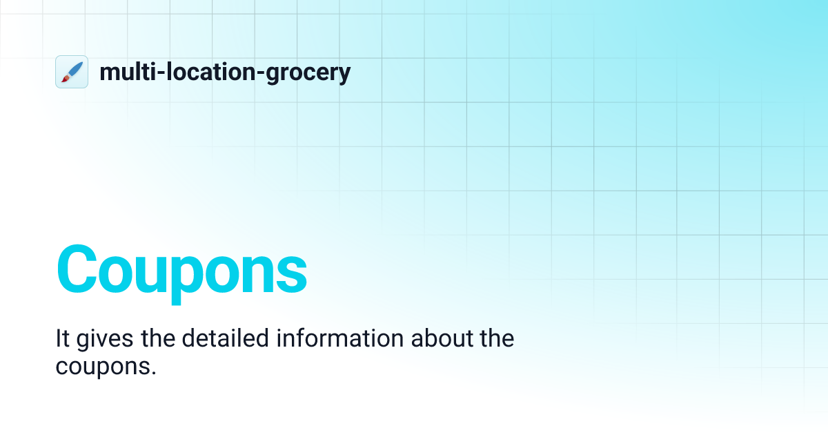 Coupons | multi-location-grocery